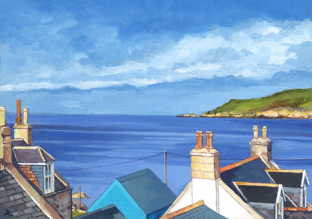 Original Acrylic Painting of the Rooftops Overlooking the Bay at ...