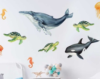 Sea Life Wall Decal | Etsy