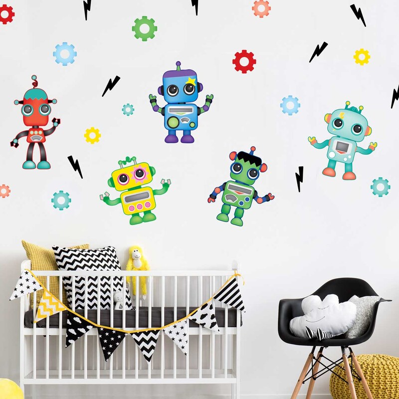 Robot Wall Decal - Etsy