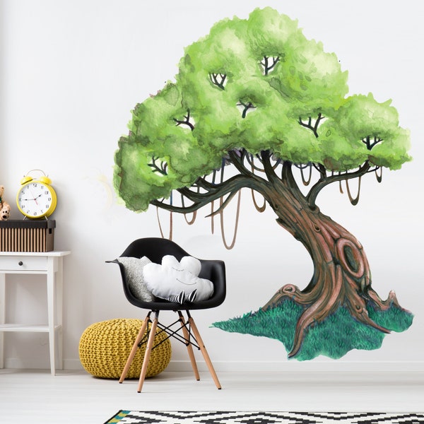 Oak Tree Wall Decal - Etsy