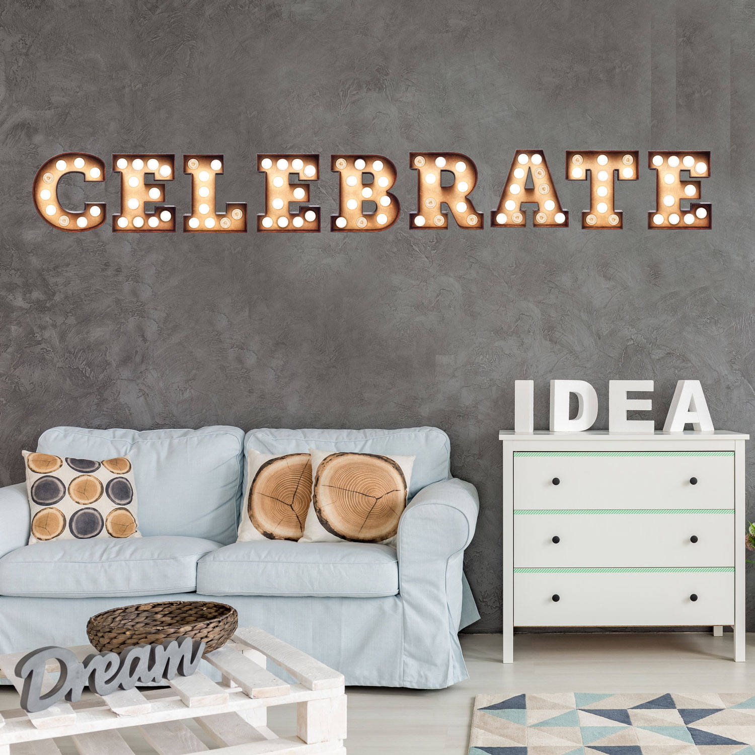 Celebrate Marquee Wall Decal Marquee Sign Wall Decal by | Etsy