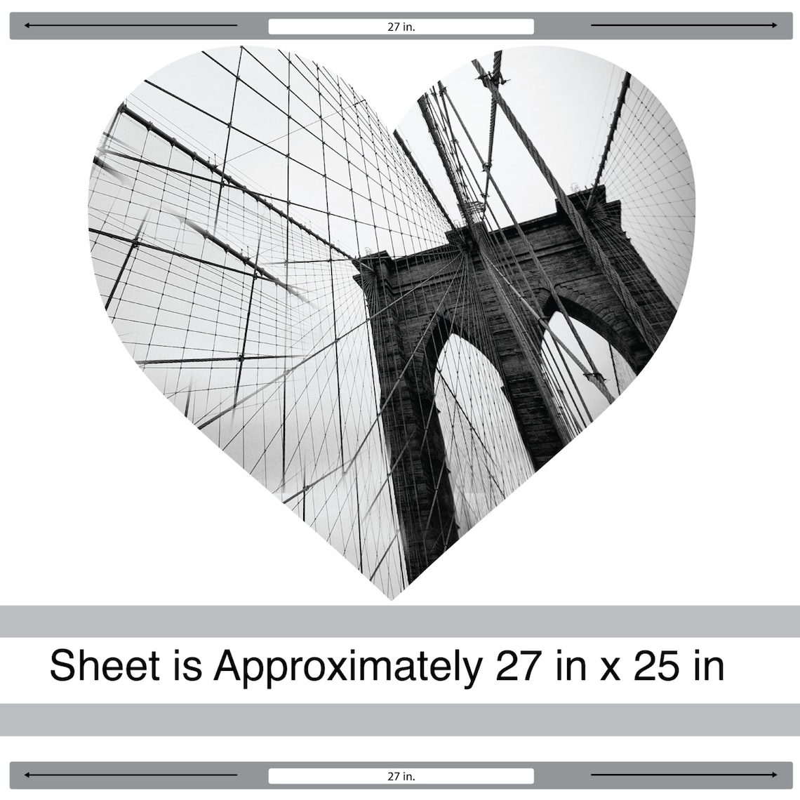 Love New York Wall Decal Brooklyn Bridge Wall Decal by - Etsy