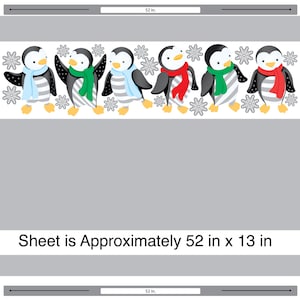 Winter Penguin Wall Decal Kit - Holiday Wall Decal Kit by Chromantics ...