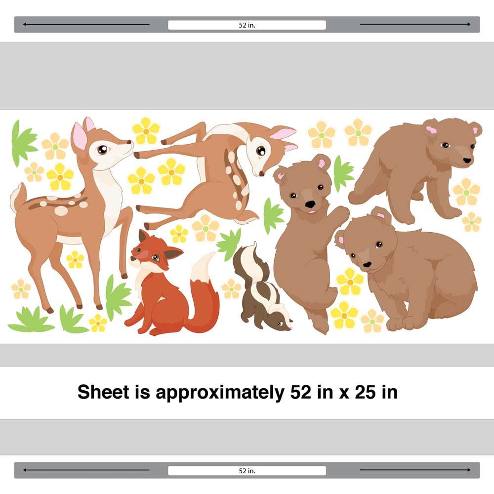 Enchanted Forest Wall Decal Kit Deer & Bear Wall Decal by - Etsy