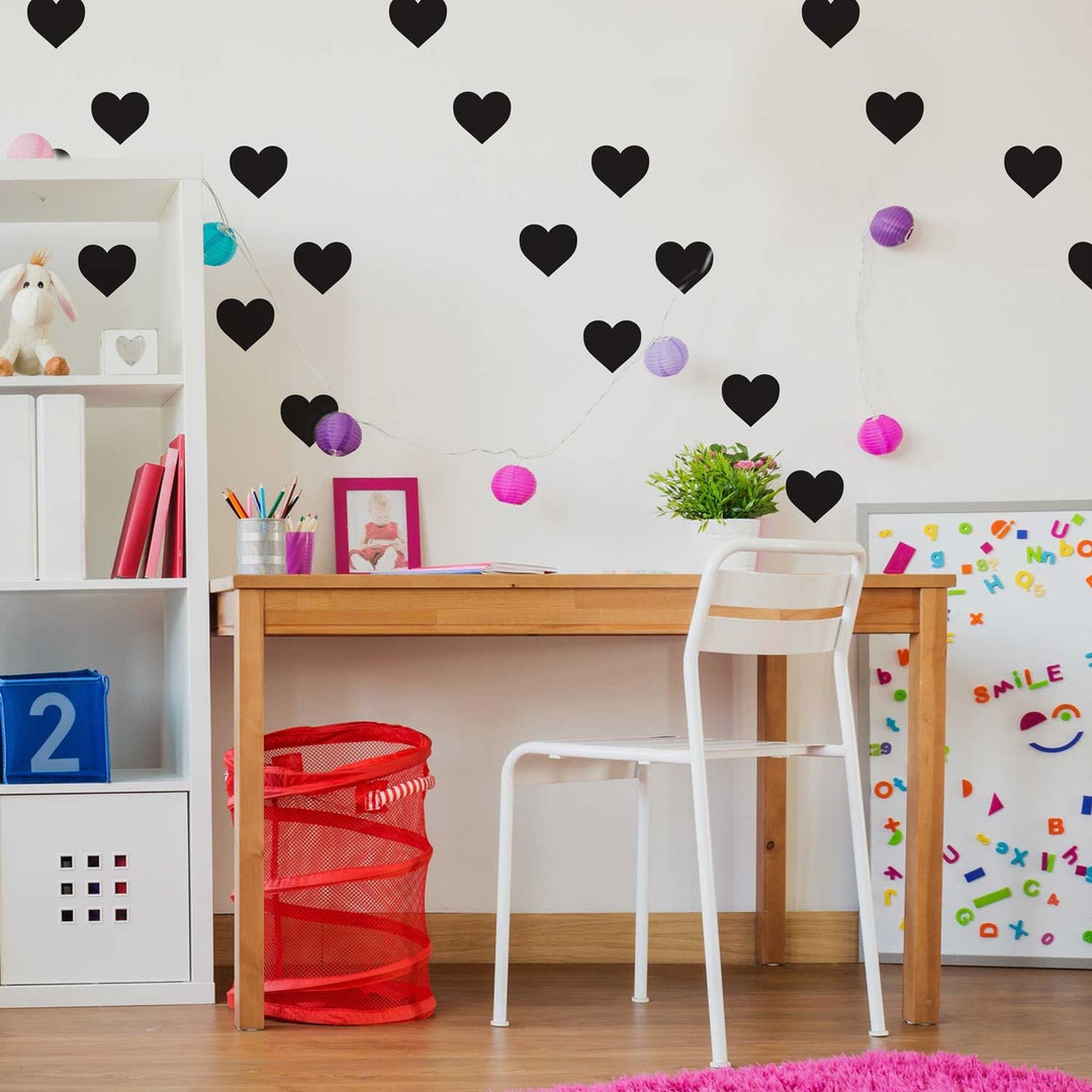 Heart Decal Set - Kiss Cut Heart Decal by Chromantics - Etsy