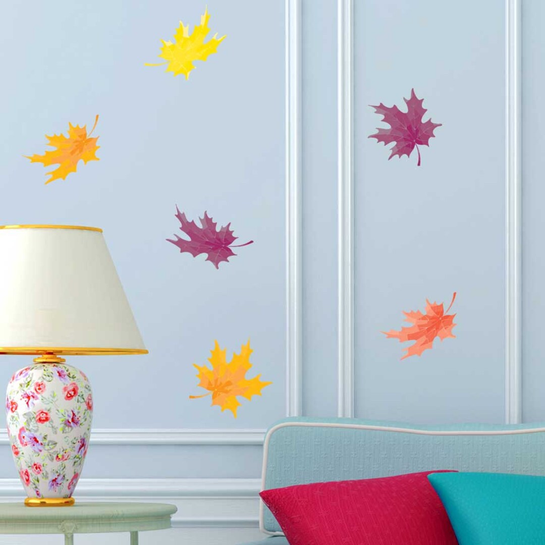 Autumn Leaves Wall Decal Kit - Colorful Leaf Wall Decal by Chromantics ...