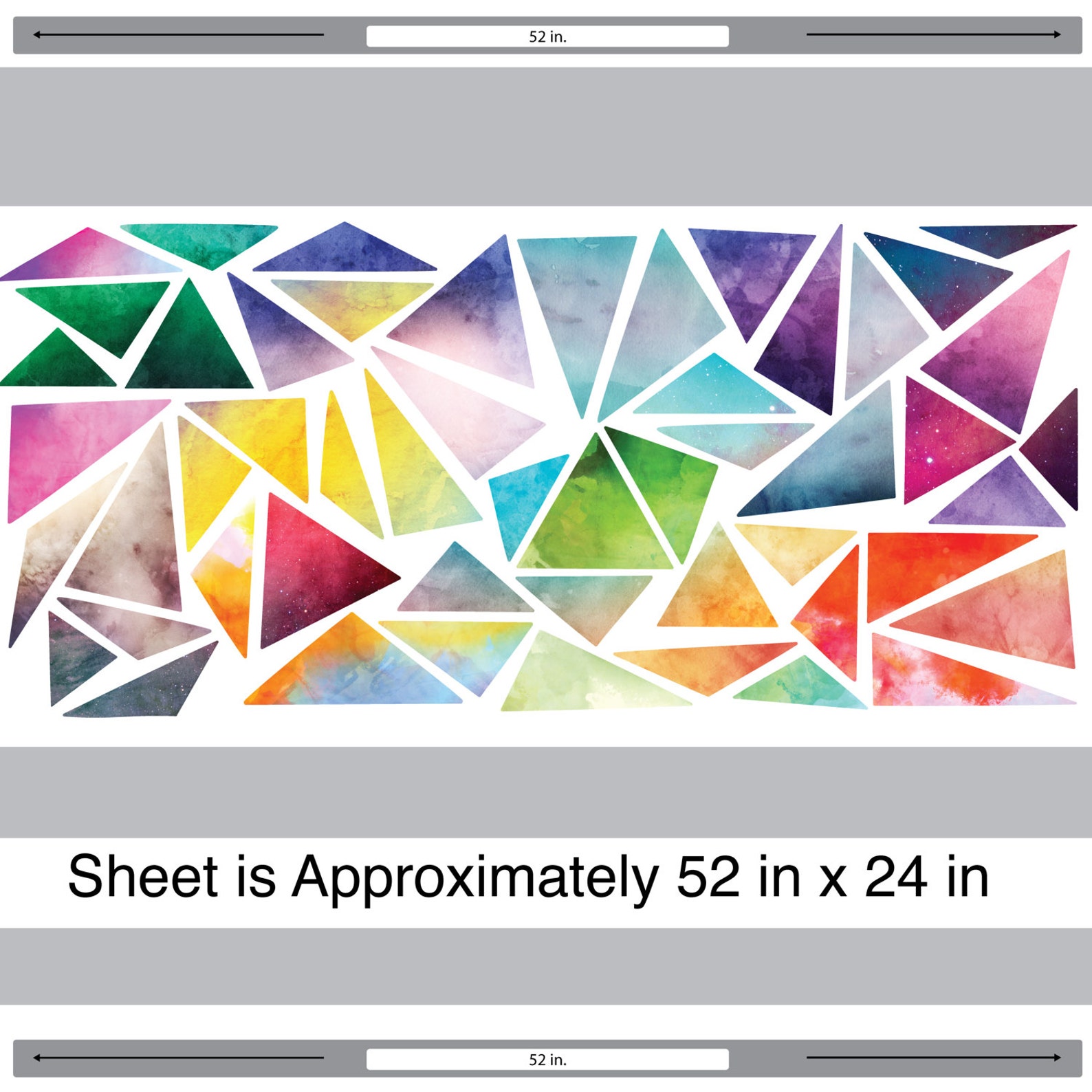 Watercolor Triangle Wall Decal Kit Create Your Own Geometric | Etsy