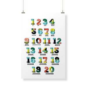Counting Numbers Decor Banner by Chromantics - Etsy