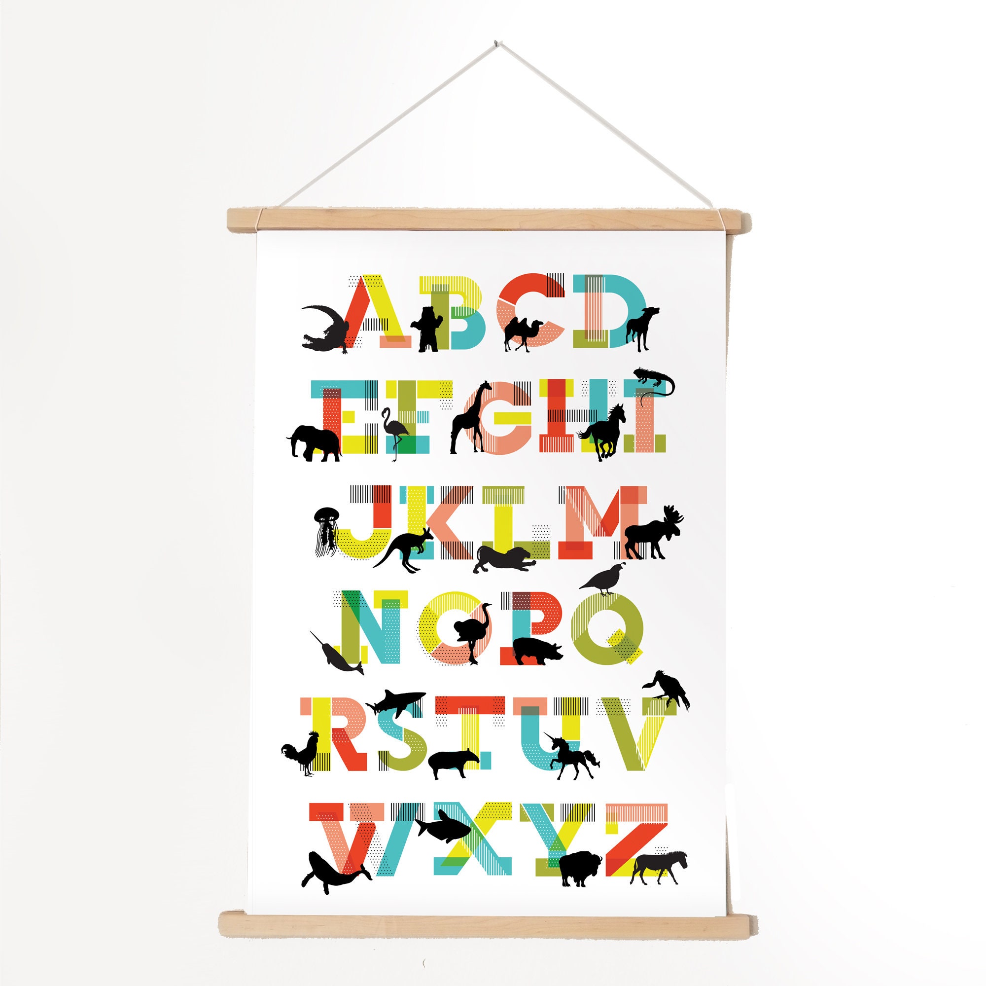 Bold ABC Decor Banner by Chromantics - Etsy