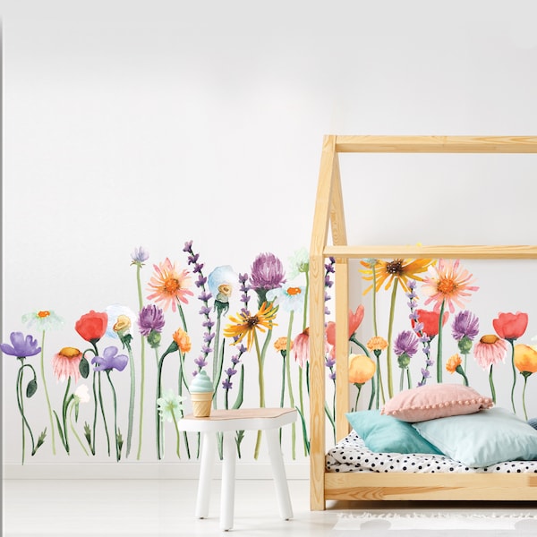 Wildflower Wall Decals - Etsy