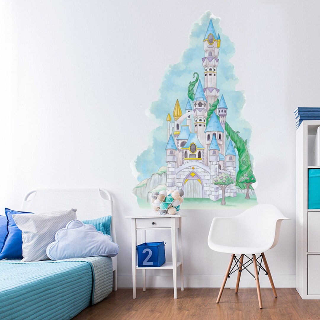 Fantasy Castle Watercolor Wall Decal Sticker by Chromantics - Etsy
