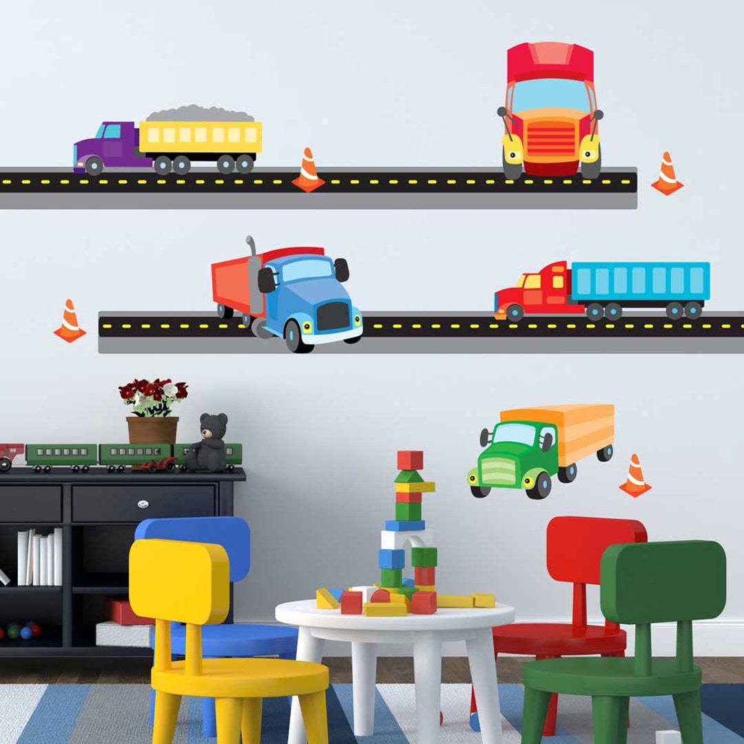 Big Rig Trucks Wall Decal Kit - Truck Wall Decal by Chromantics - Etsy