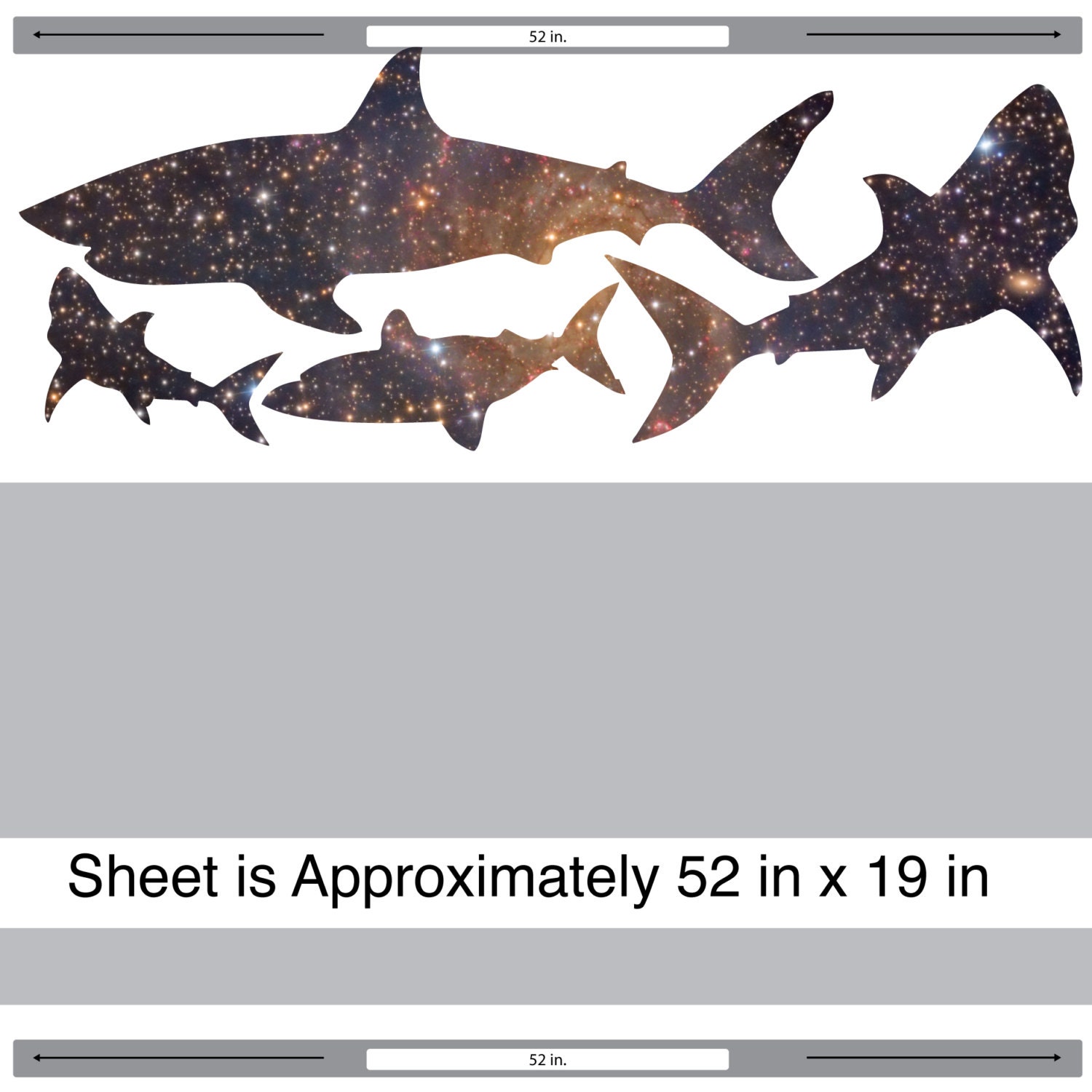 Space Shark Wall Decal Set by Chromantics Intergalactic | Etsy