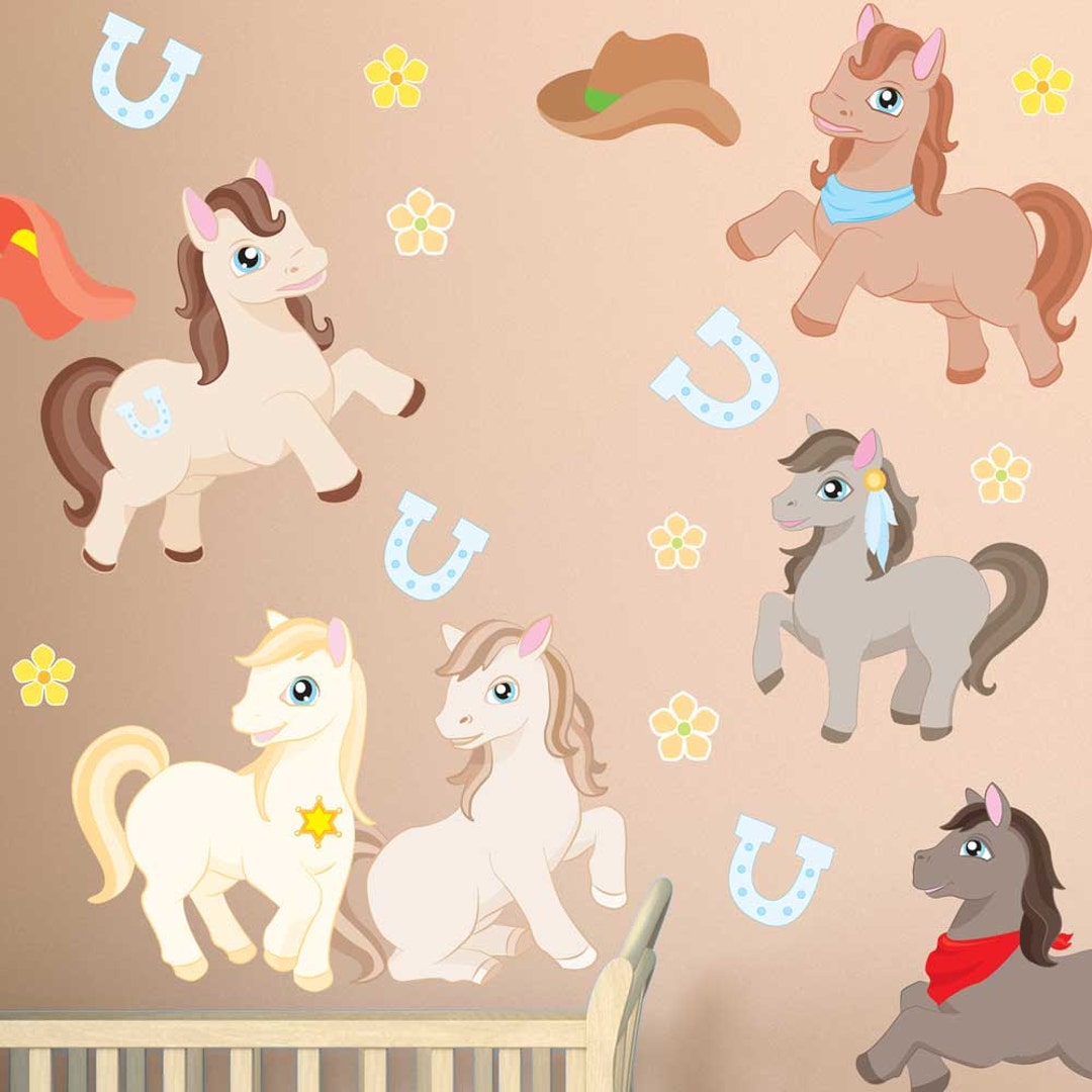 Wild West Pony Wall Decal Kit - Horse & Pony Wall Decal by Chromantics ...