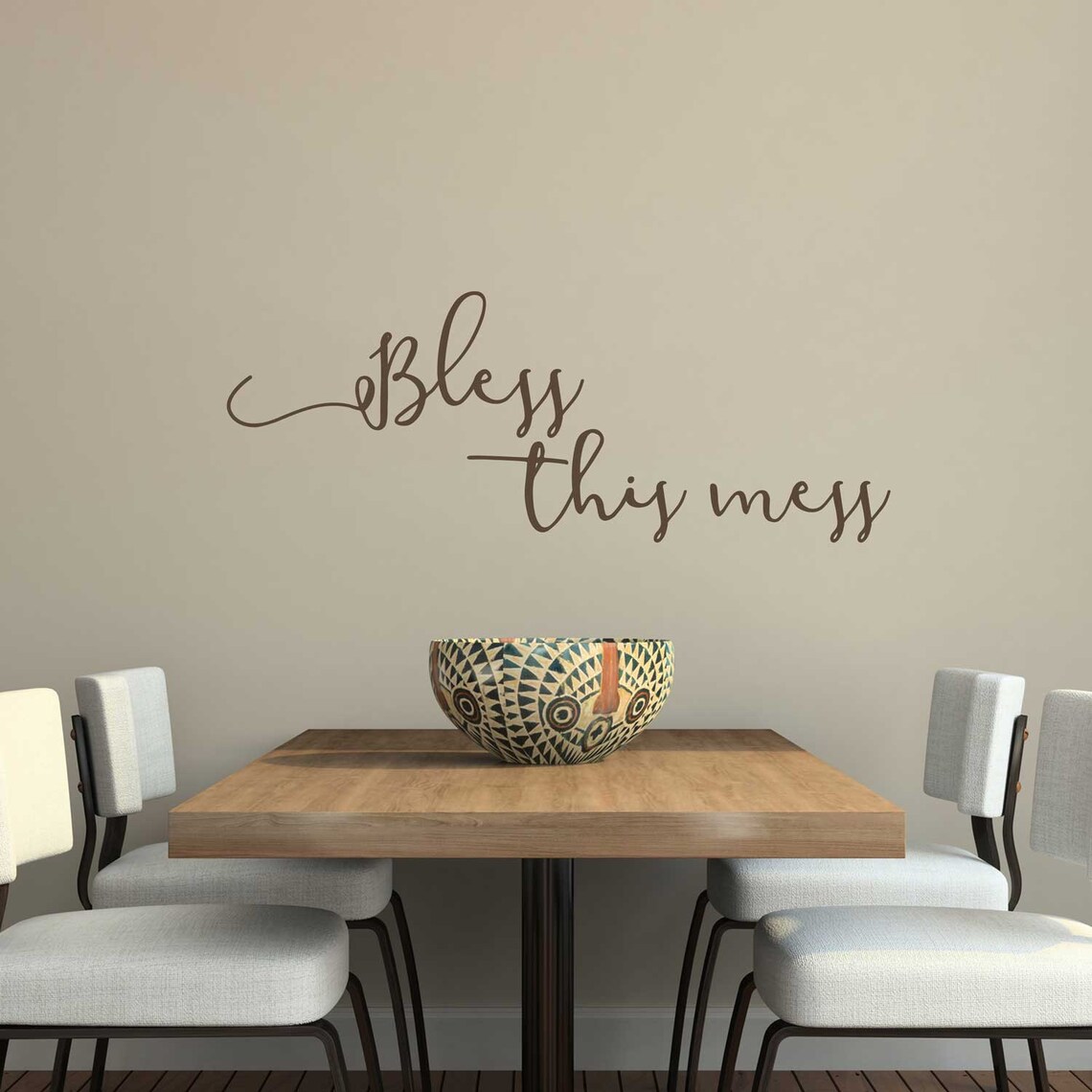 Bless This Mess Decal Kiss Cut Bless This Mess Quote Wall - Etsy