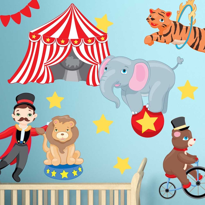Circus Wall Mural - Etsy