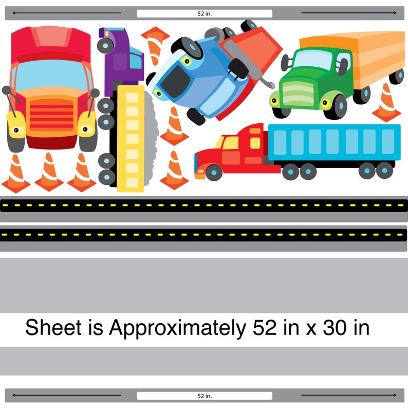 Big Rig Trucks Wall Decal Kit Truck Wall Decal by - Etsy