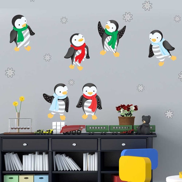 Penguin Wall Decals - Etsy