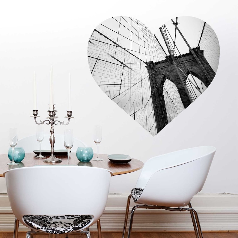Love New York Wall Decal - Brooklyn Bridge Wall Decal by Chromantics - Etsy