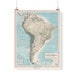 Vintage South America Map Decor Banner by Chromantics - Etsy