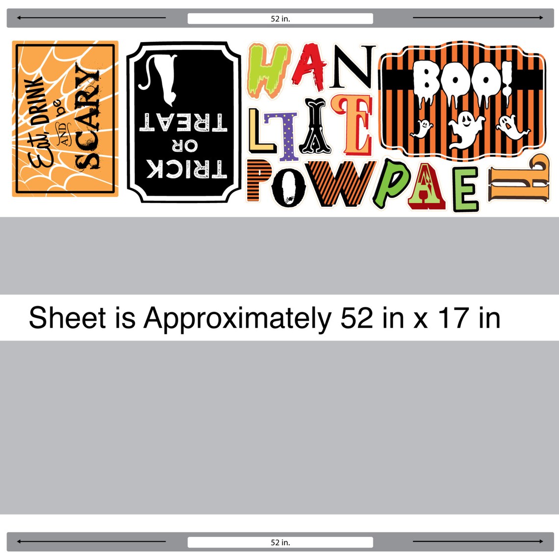 Happy Halloween Signs Wall Decal Kit Halloween Wall Decal by - Etsy