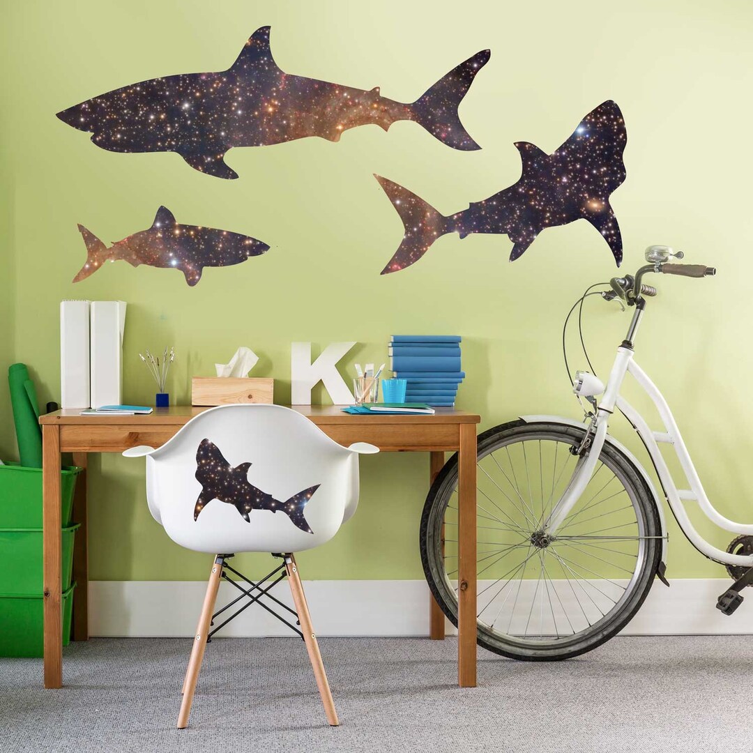 Space Shark Wall Decal Set by Chromantics - Intergalactic Shark ...