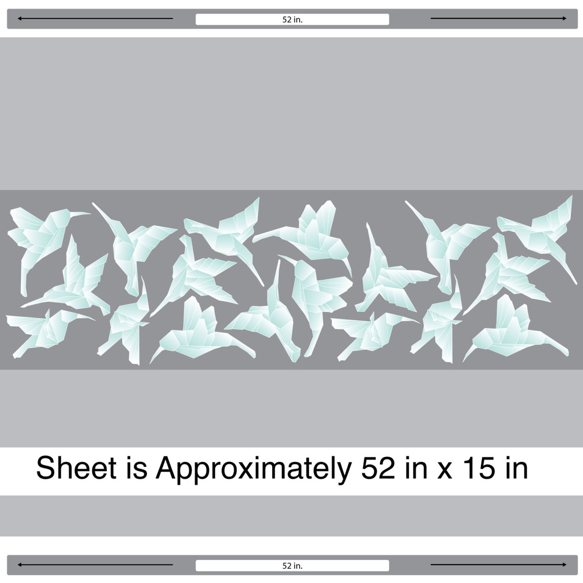 Origami Hummingbird Wall Decal Kit Flying Birds Wall Decal - Etsy