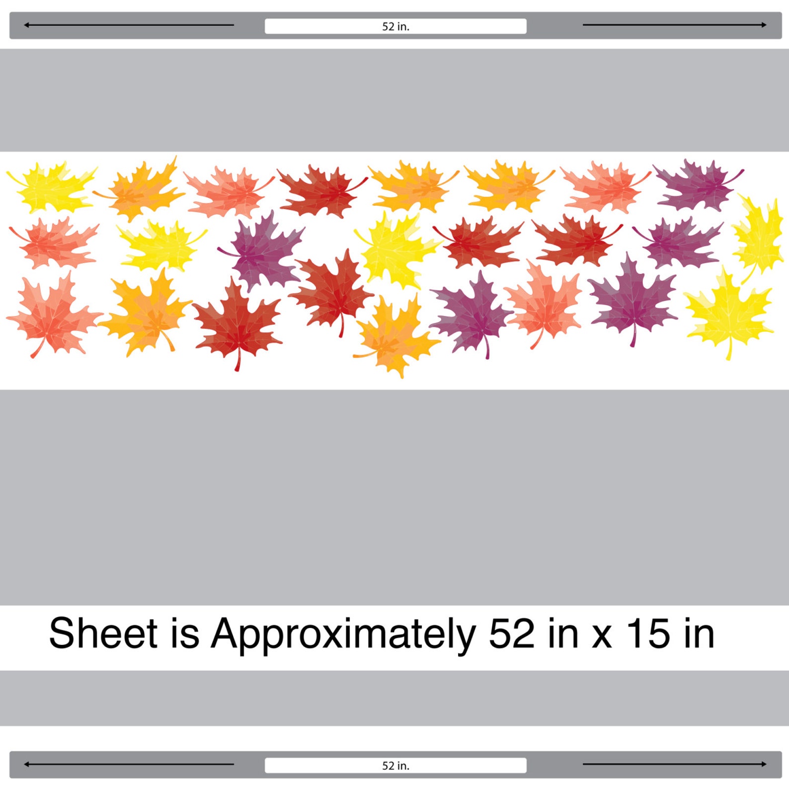 Autumn Leaves Wall Decal Kit Colorful Leaf Wall Decal by - Etsy