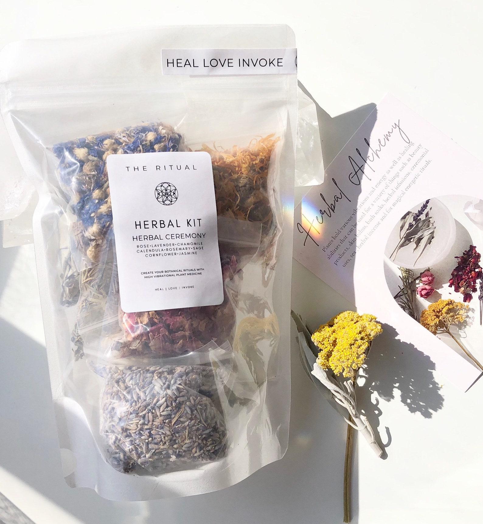Herbal Sample Kit Organic Rose White Sage Cornflower Calendula - Etsy