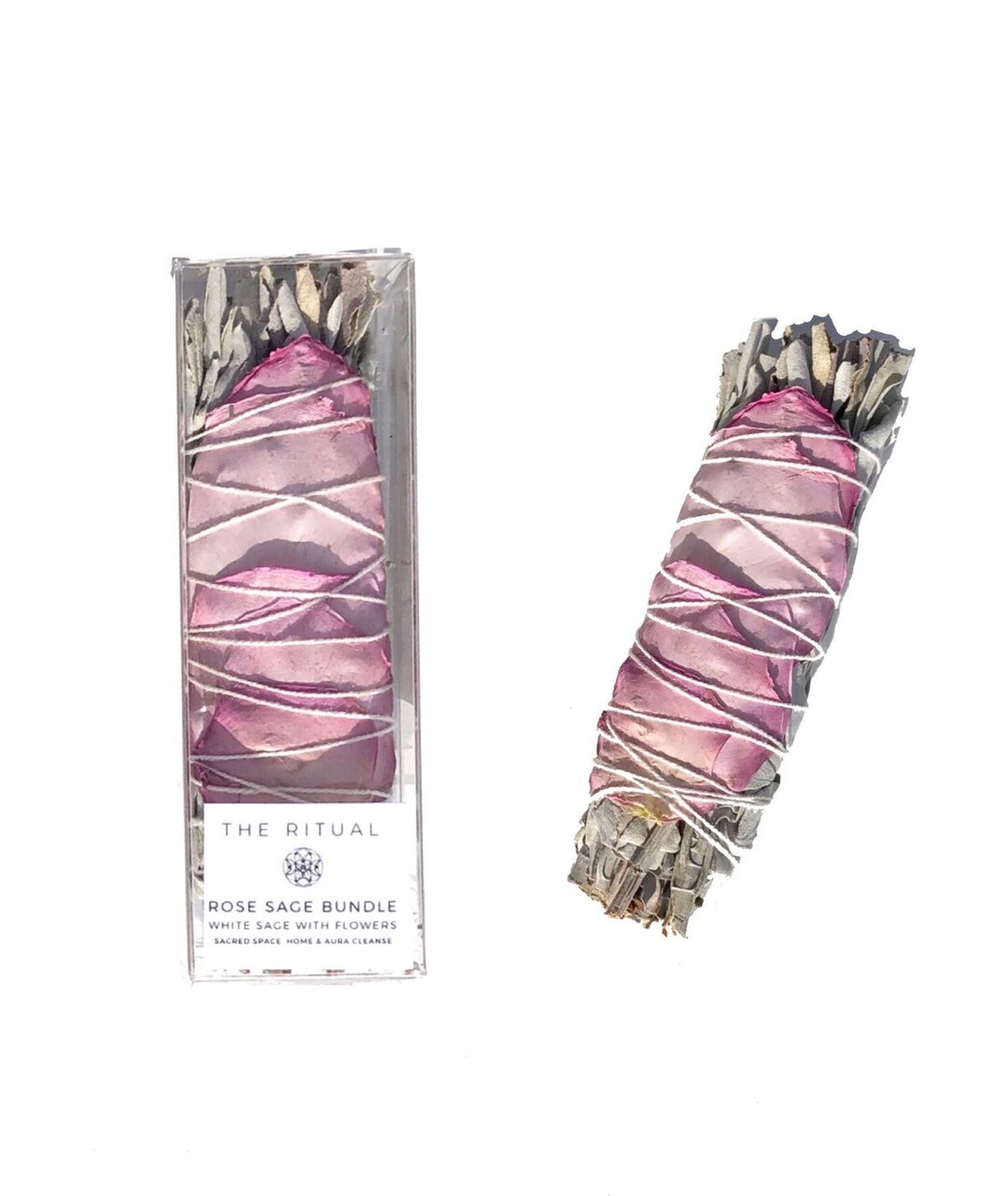 Rose Sage Bundle | Light Pink | White Sage Smudge Stick | Smudging ...