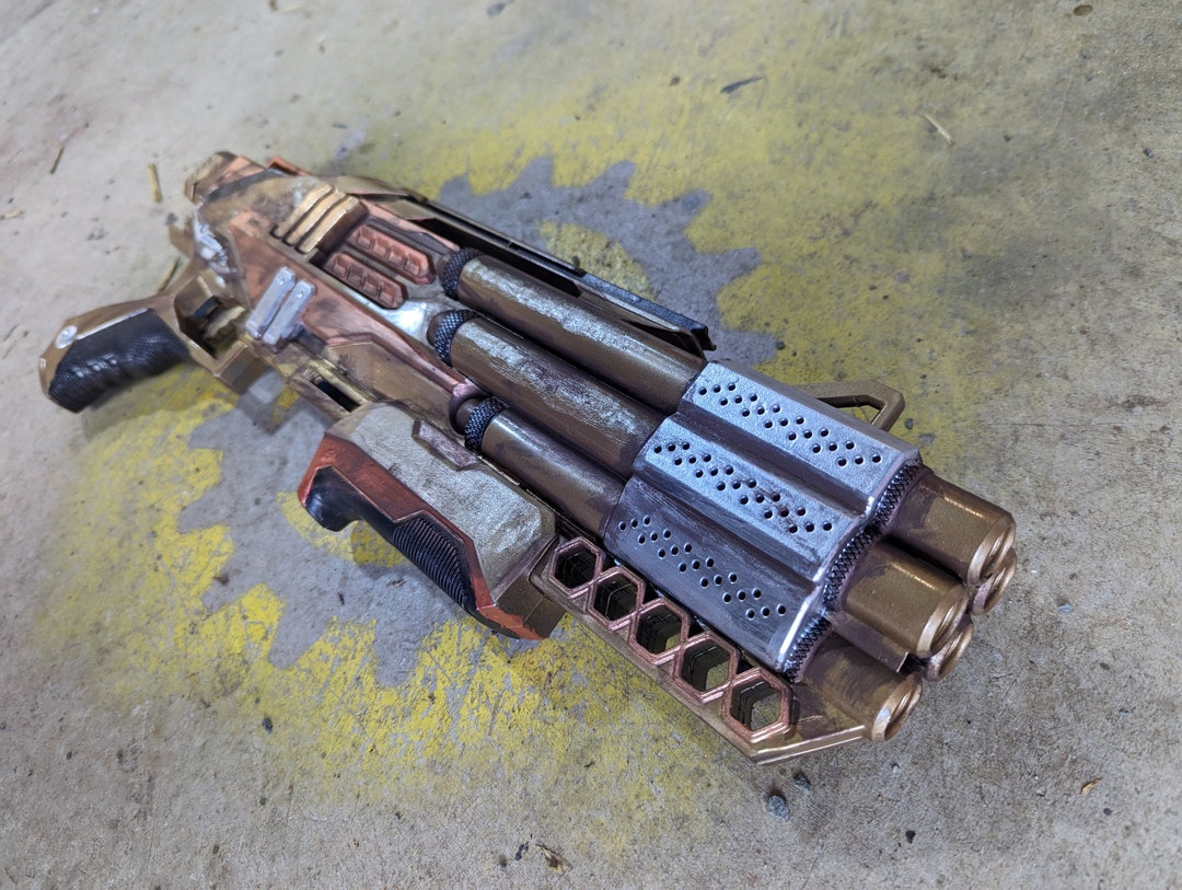 Nerf Ranger PD-5 Custom Steampunk Sci-fi Post-apocalyptic Brass/silver ...