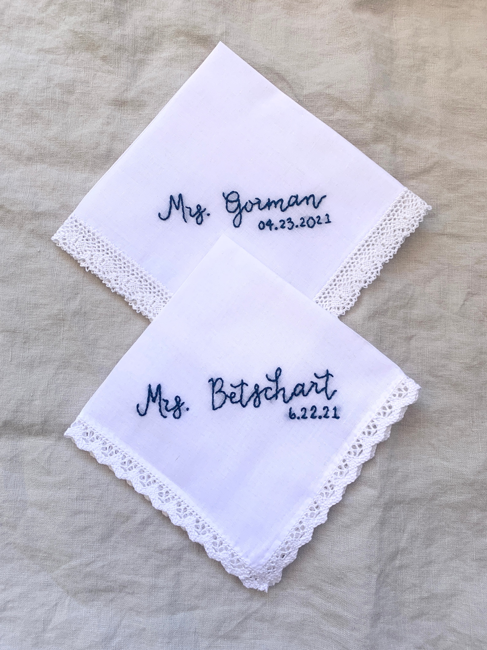Personalized Wedding Handkerchief Bride Bridal Shower Gift | Etsy