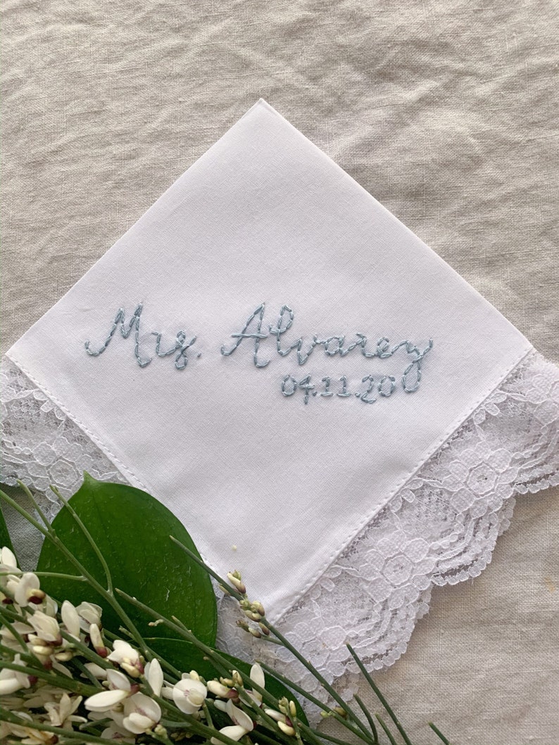 Personalized Wedding Handkerchief Bride Bridal Shower Gift | Etsy