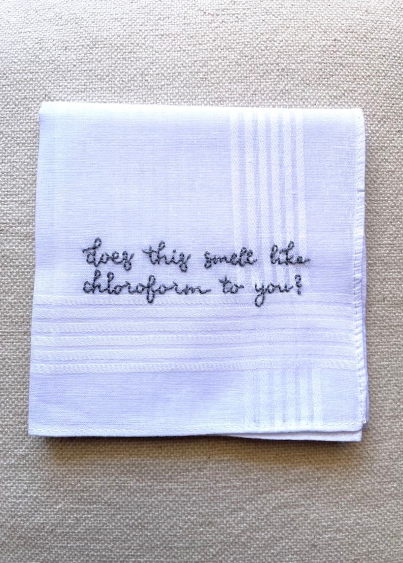 My Favorite Murder Embroidery Chloroform Hankie SSDGM Dark Humor ...