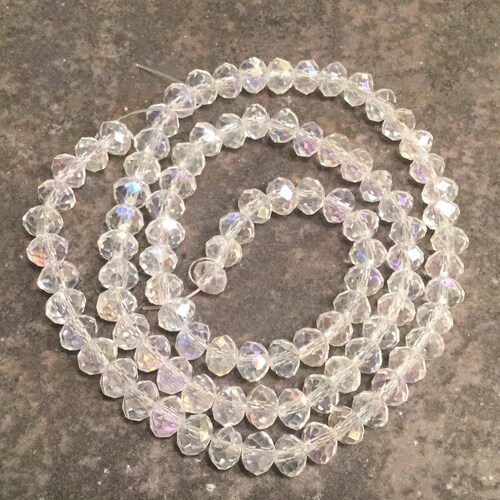 Aurora Borealis Faceted Crystal Bicone Beads 6mm 11 Inch - Etsy