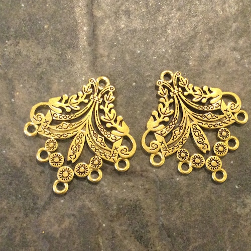 Antique Silver Filigree Chandelier Earring Findings Package of - Etsy