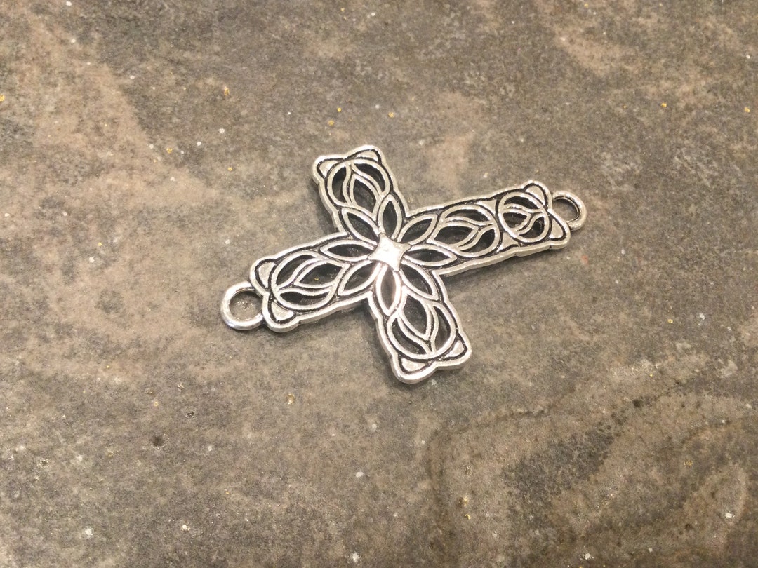 Sideways Cross Connectors One Filigree Connector Perfect for Bracelets ...