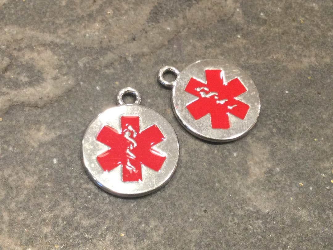 Medical Alert Charms Package of 2 Double Sided Charms Generic Medical ...