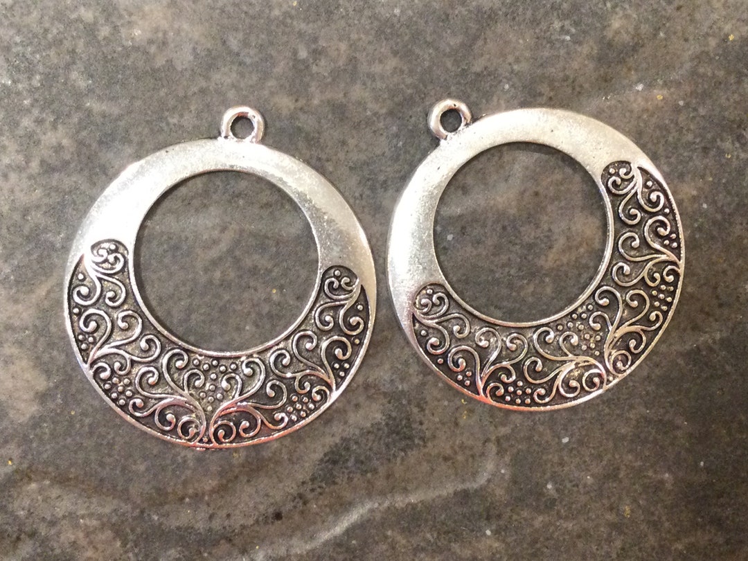 Round Filigree Chandelier Earring Forms Package of One Pair Ornate ...