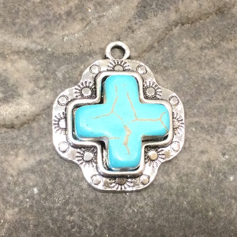 Turquoise Cross - Etsy