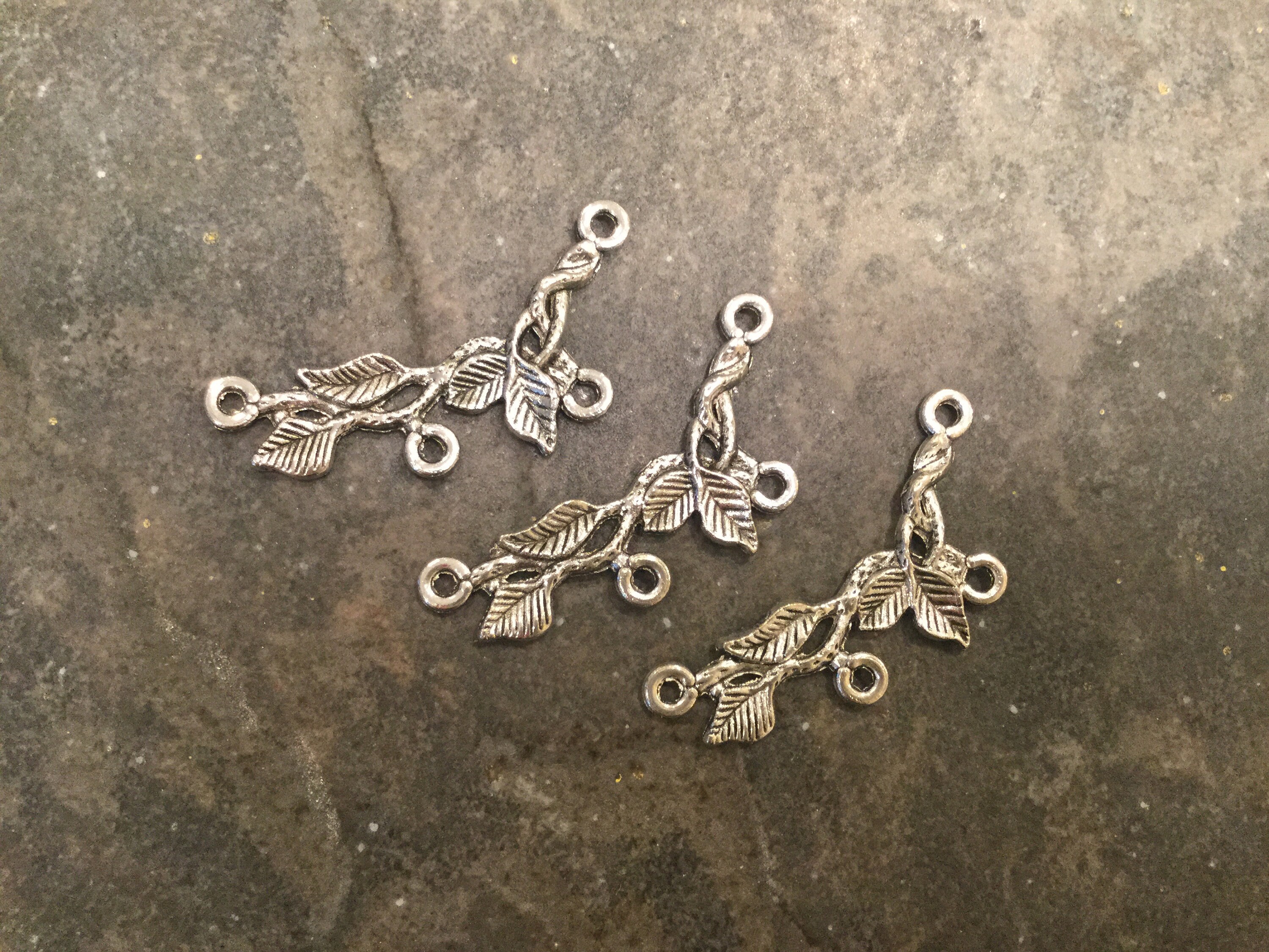 Fall Leaves Necklace Connector Package of 3 Necklace or Bracelet ...