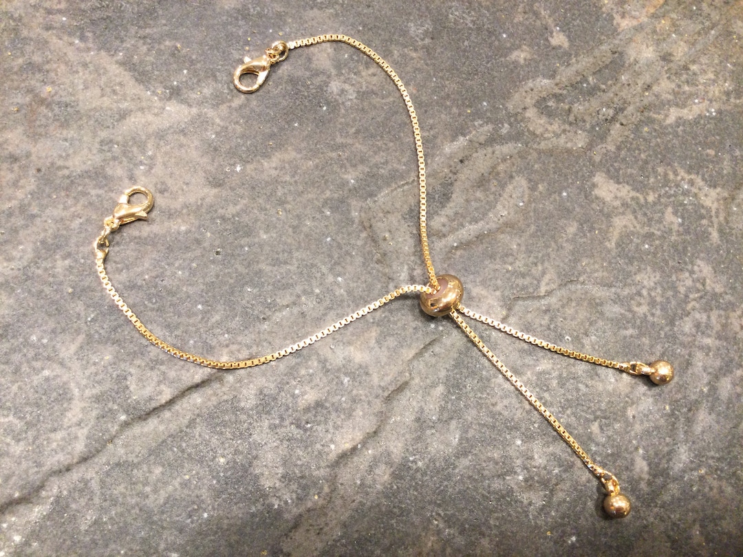 Bolo Adjustable Bracelet Chains in Light Gold Finish With Lobster Claw ...