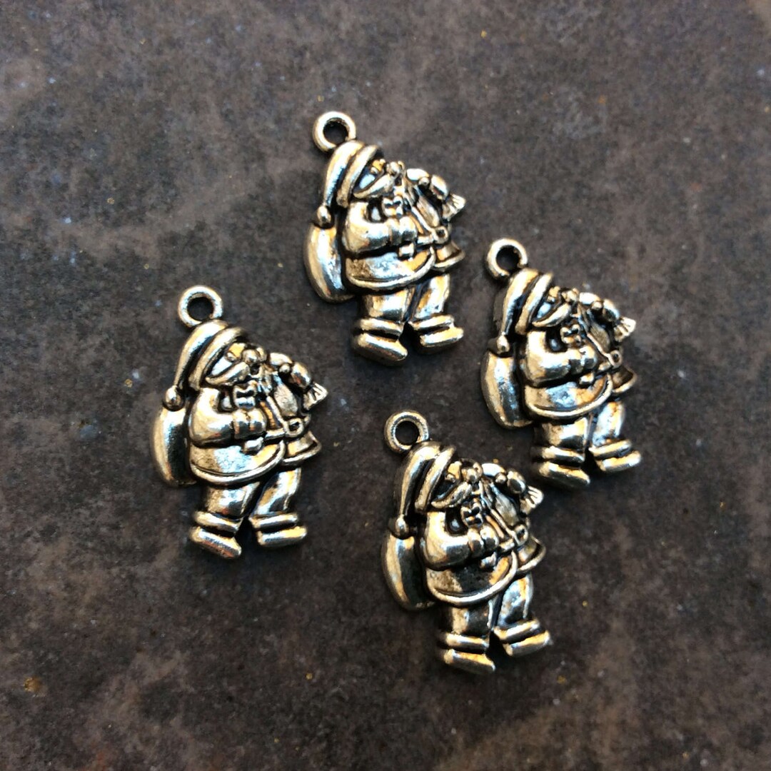 CLEARANCE Santa Claus Charms Package of 4 Charms Christmas Charms ...