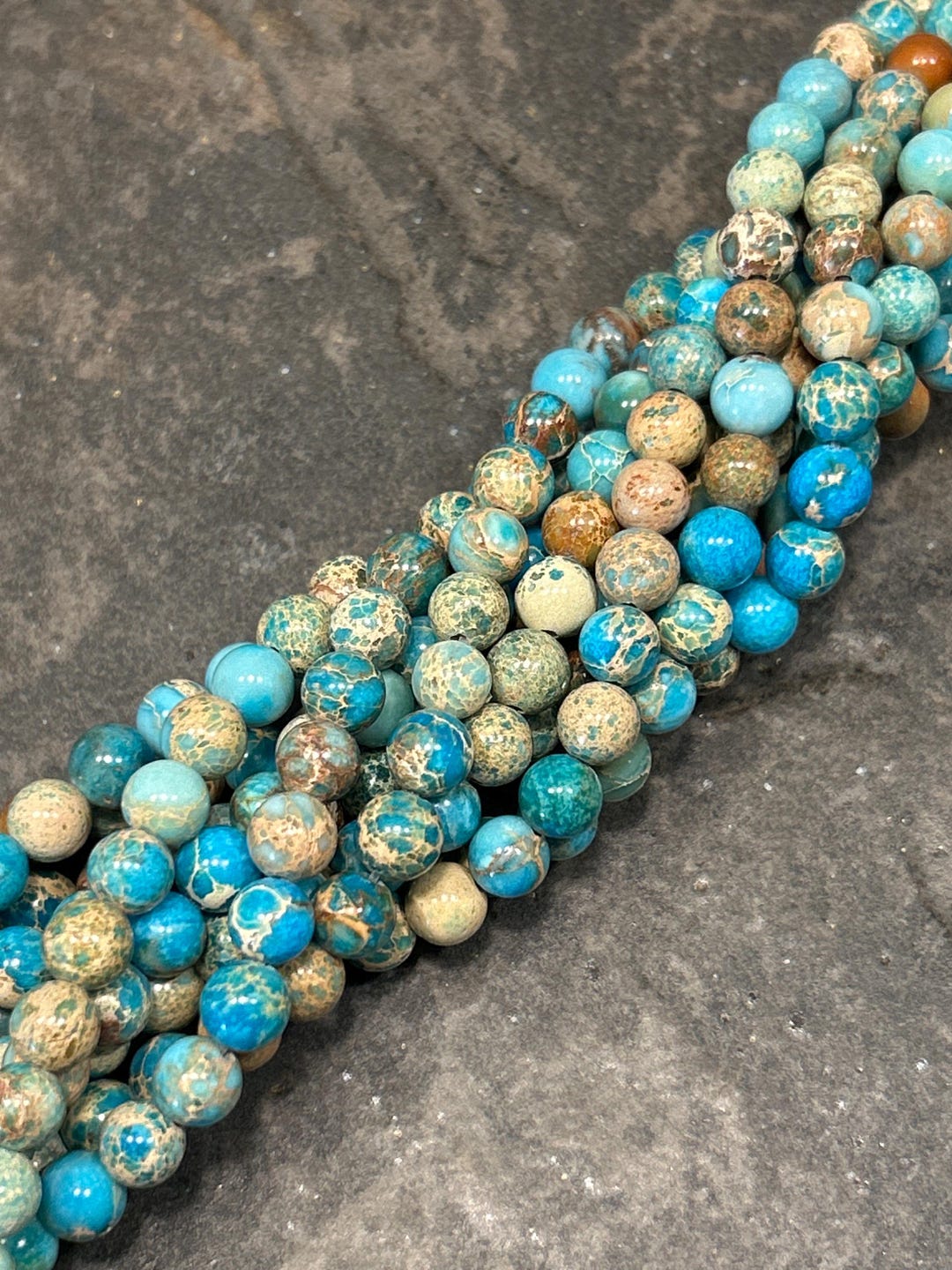 Turquoise Imperial Jasper 6mm Beads 15 Inch Strand for Jewelry Making ...
