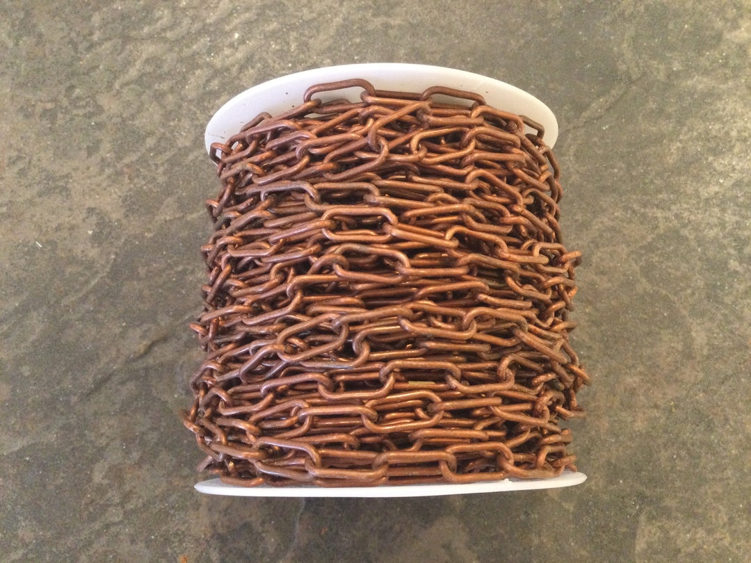 Copper Paper Clip Style Loose Chain for Jewelry Making 3 Feet ...