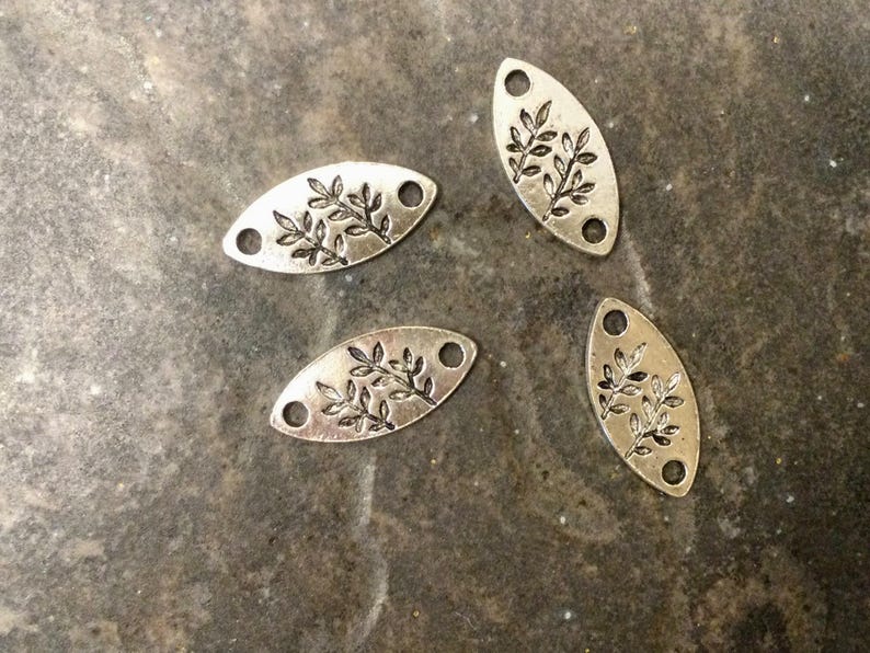 CLEARANCE Oval Connectors With Floral Pattern Package of 4 - Etsy