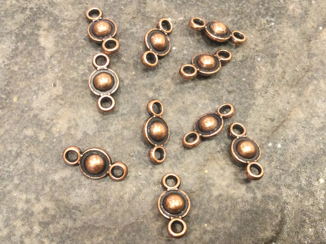 Copper Ball Connectors Package of 10 Connectors Great for Earrings and ...