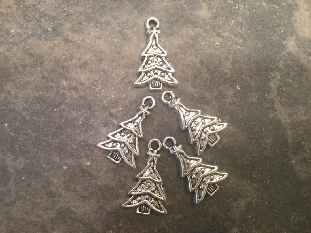 Christmas Tree Charms Package of 5 Charms Christmas Charms Perfect for ...