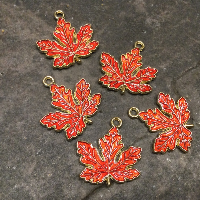 Leaf Charm - Etsy