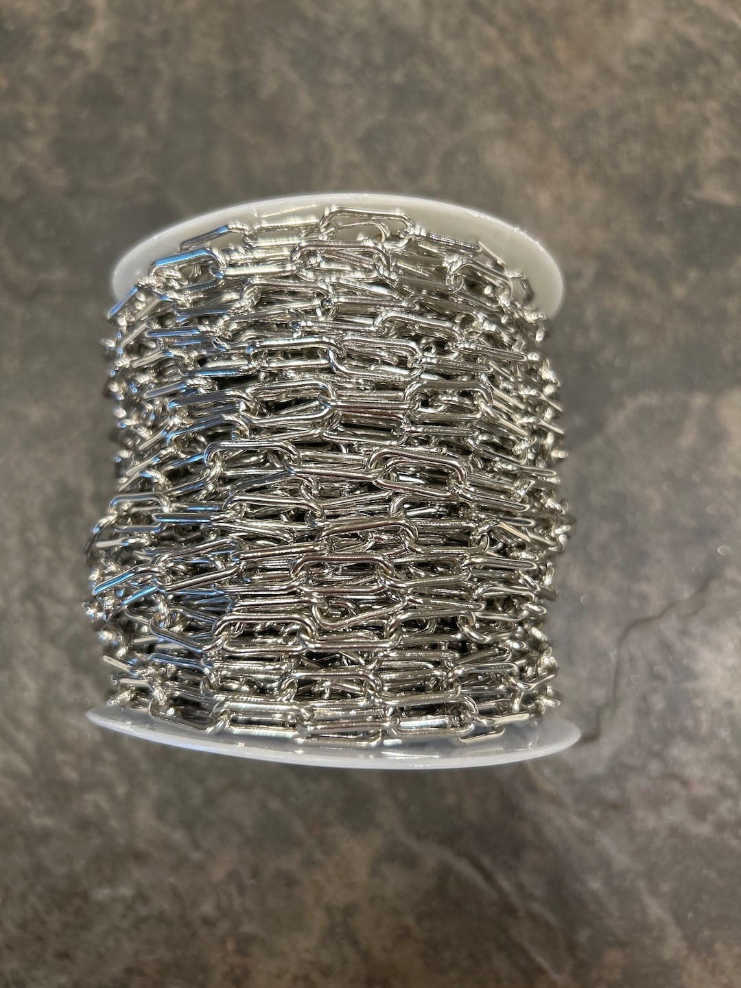 Silver Paper Clip Style Loose Chain for Jewelry Making 3 Feet ...